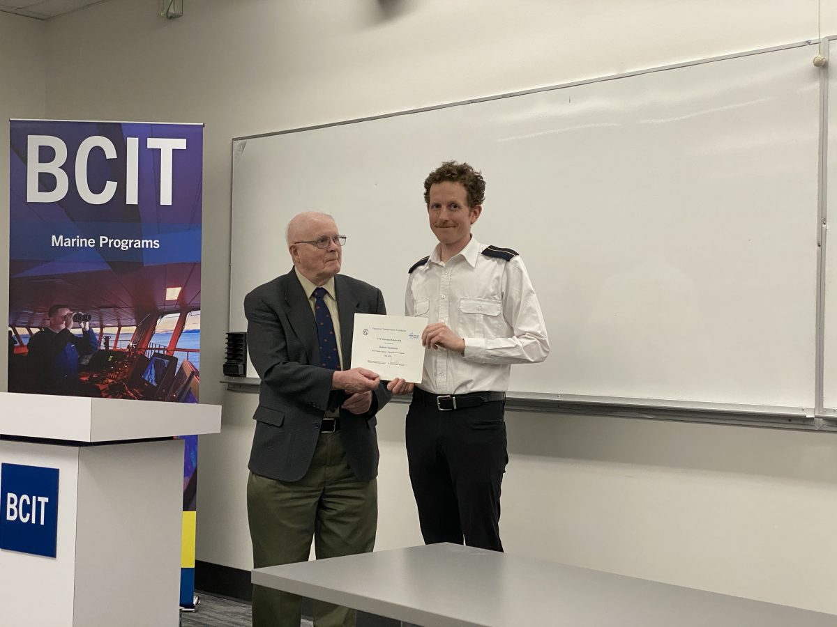 Bursary Certificates Presented at BCIT - NPESC